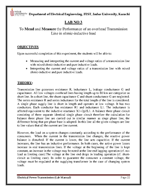 EP-412A (EPT) LAB 4-G2 - MANUAL - LAB NO 4 To Mend and Measure the ...