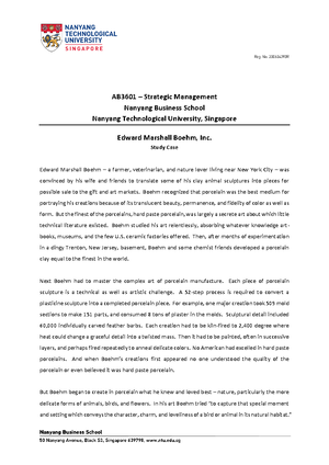 AB3602 AB3601 Strategic Management syllabus - AB3602 / AB Strategic Management Course Outline ...