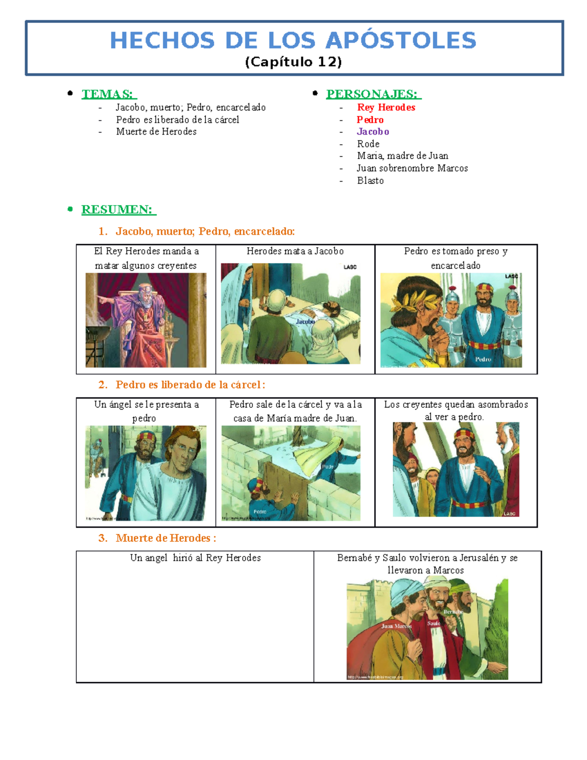 Hechos DE LOS Apóstoles 12df - HECHOS DE LOS APÓSTOLES (Capítulo 12 ...