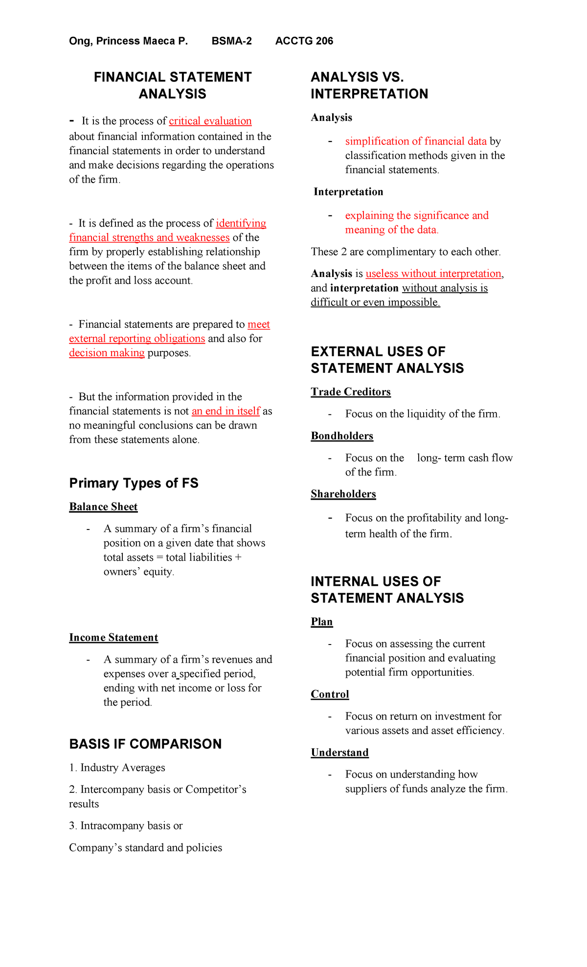 FS-Analysiss - This well help anybody. - Ong, Princess Maeca P. BSMA-2 ...