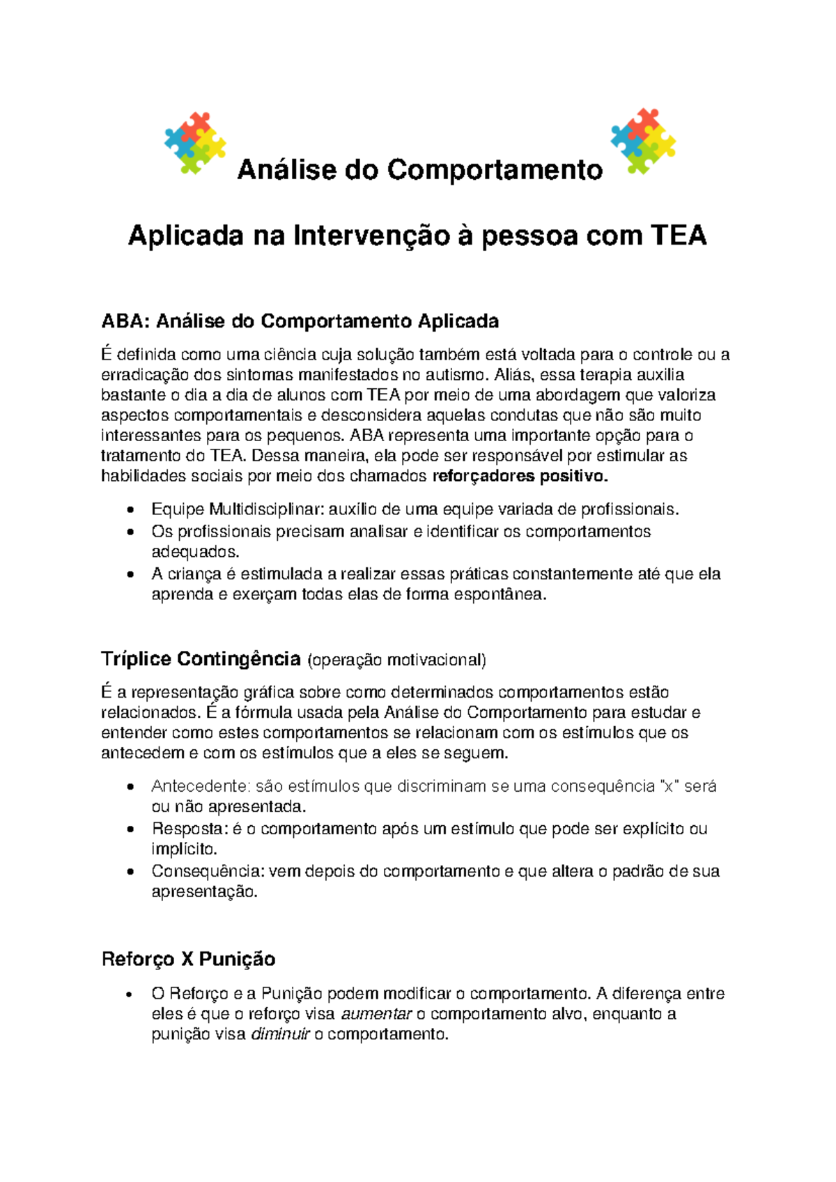 Análise do Comportamento - Análise do Comportamento Aplicada na ...