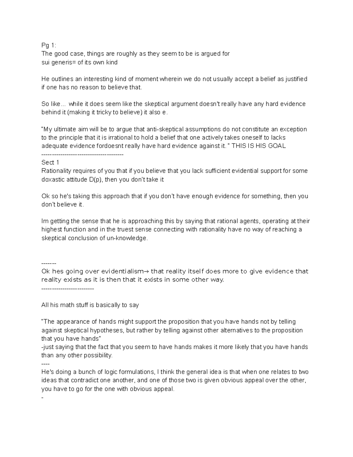 PHL Exegesis 1 - Pg 1: The good case, things are roughly as they seem ...