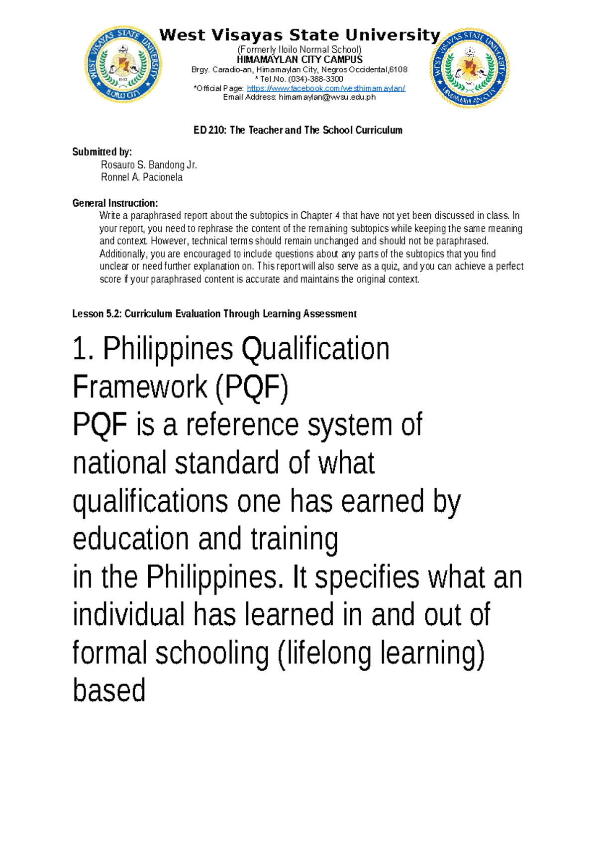 Joross edited Header beha - (Formerly Iloilo Normal School) HIMAMAYLAN ...