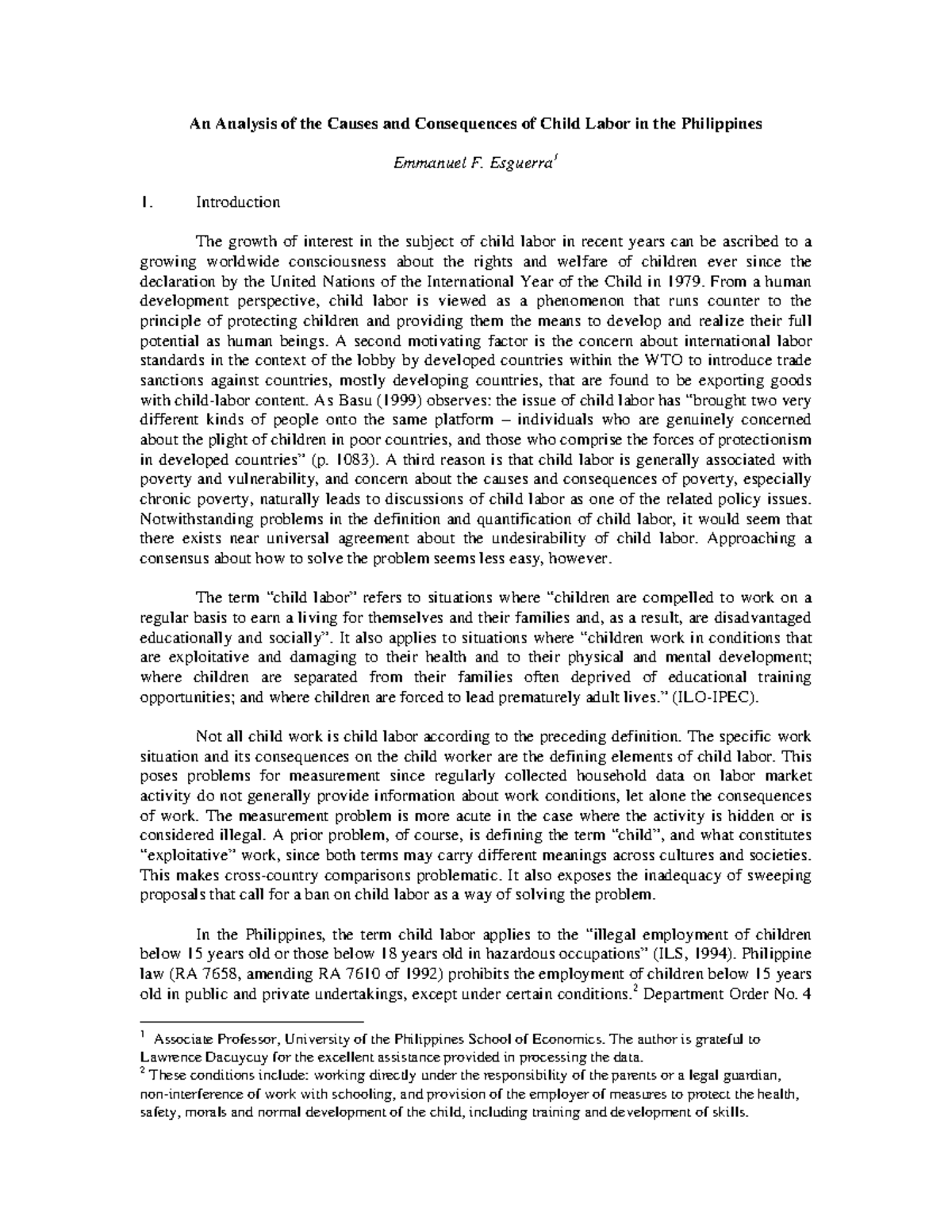 Causes consequences of cl - An Analysis of the Causes and Consequences ...