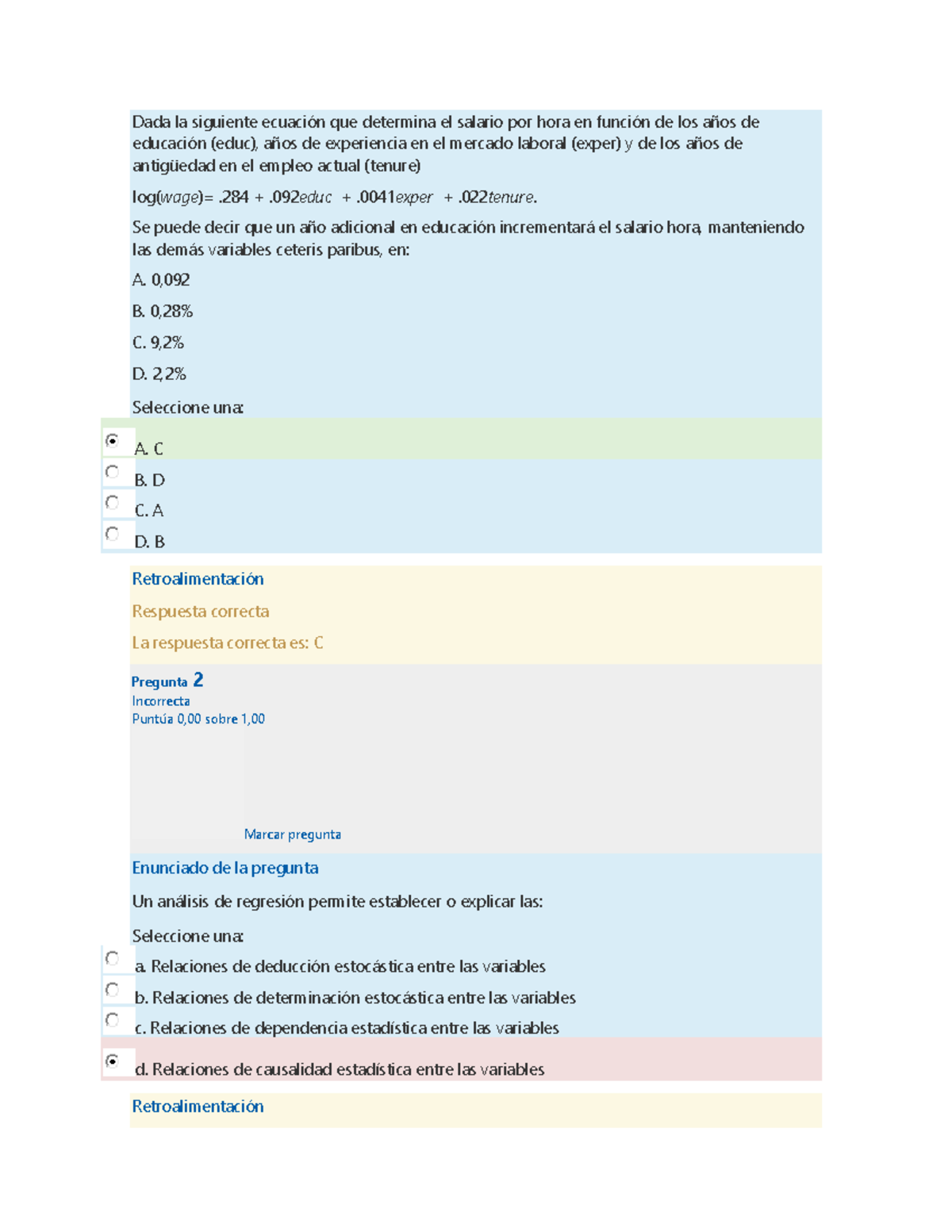 Econometria - dfhgf - Dada la siguiente ecuación que determina el ...