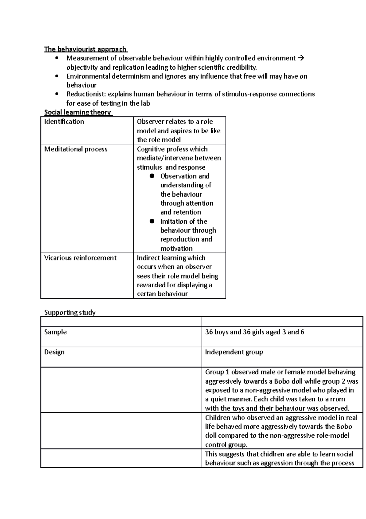 Approaches in psychology - PSYC20004 - University of Bristol - Studocu