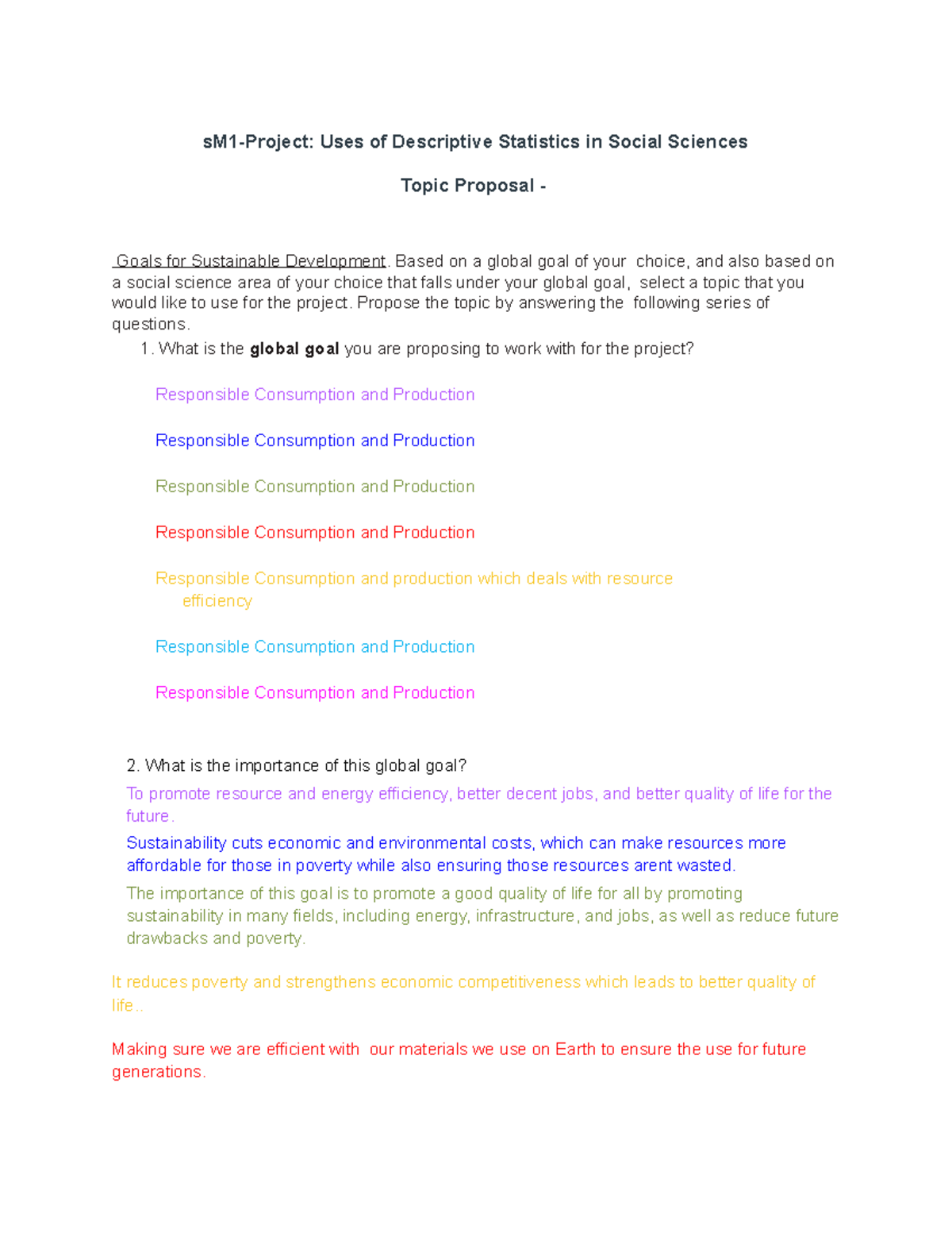 M1 - Project for Intro to Stats - sM1-Project: Uses of Descriptive ...