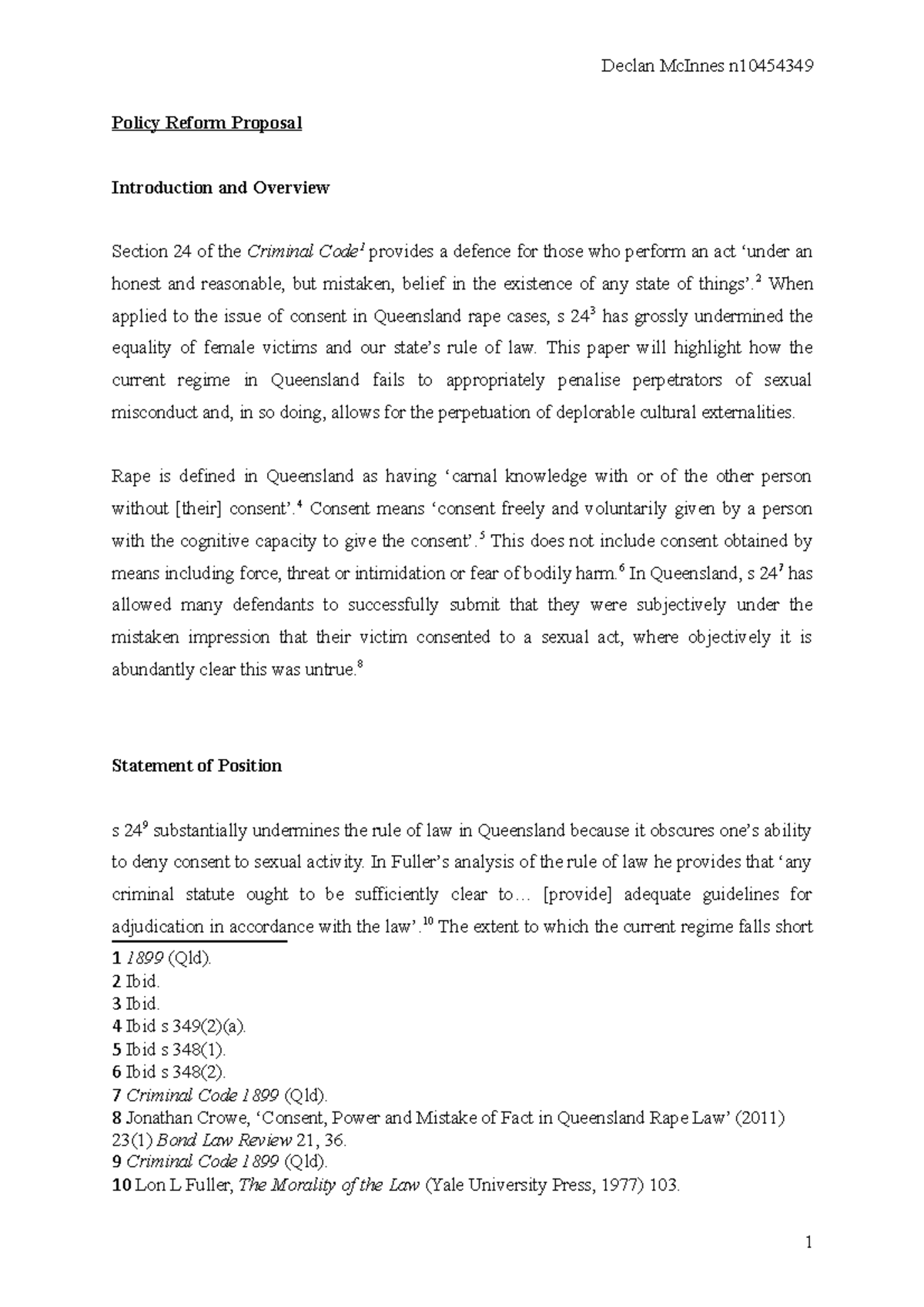 Policy Reform Document - example - Policy Reform Proposal Introduction ...