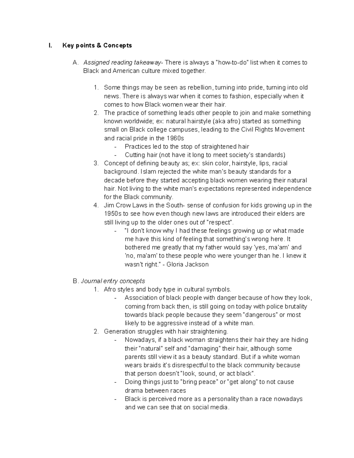Discussion Leader 1 - I. Key points & Concepts A. Assigned reading ...