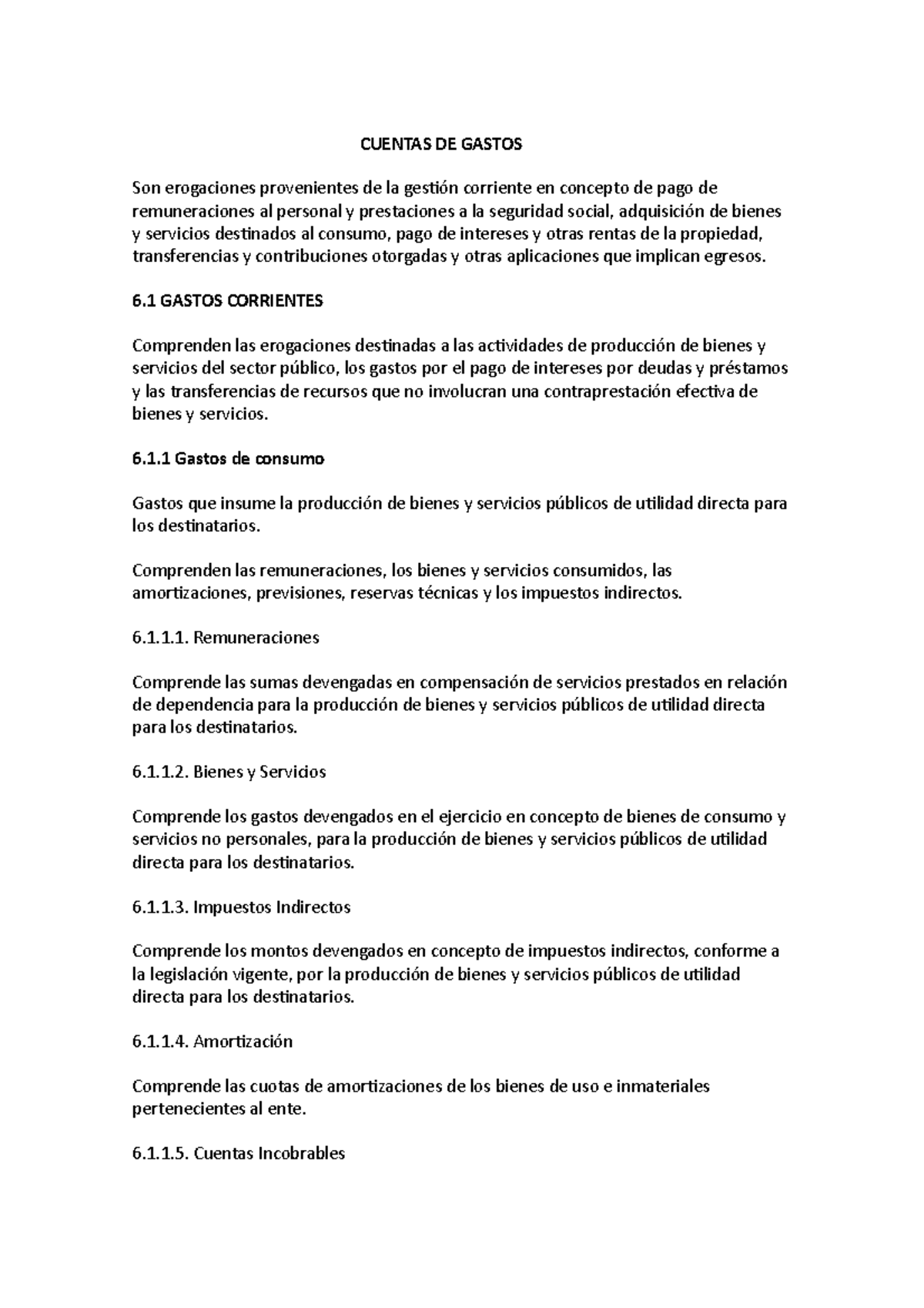Costos Y Gastos - CUENTAS DE GASTOS Son erogaciones provenientes de la ...