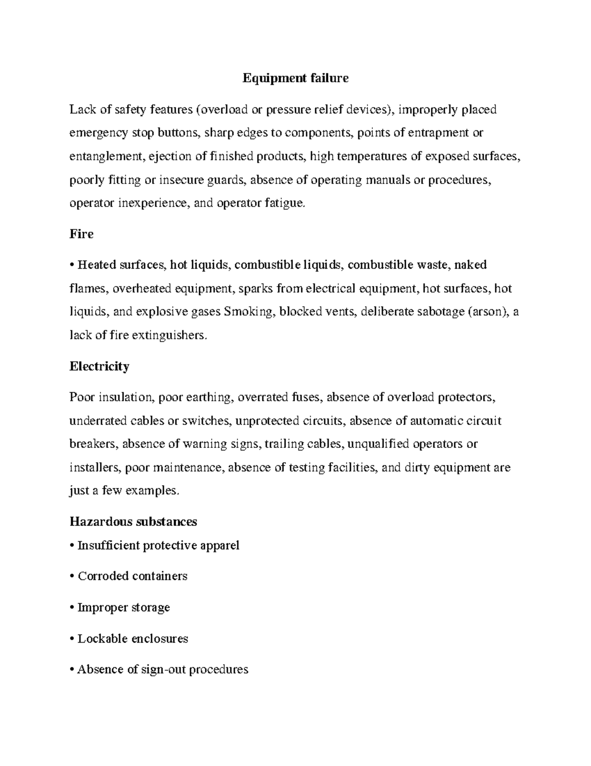 Equipment-failure - Equipment-failure - Equipment failure Lack of ...