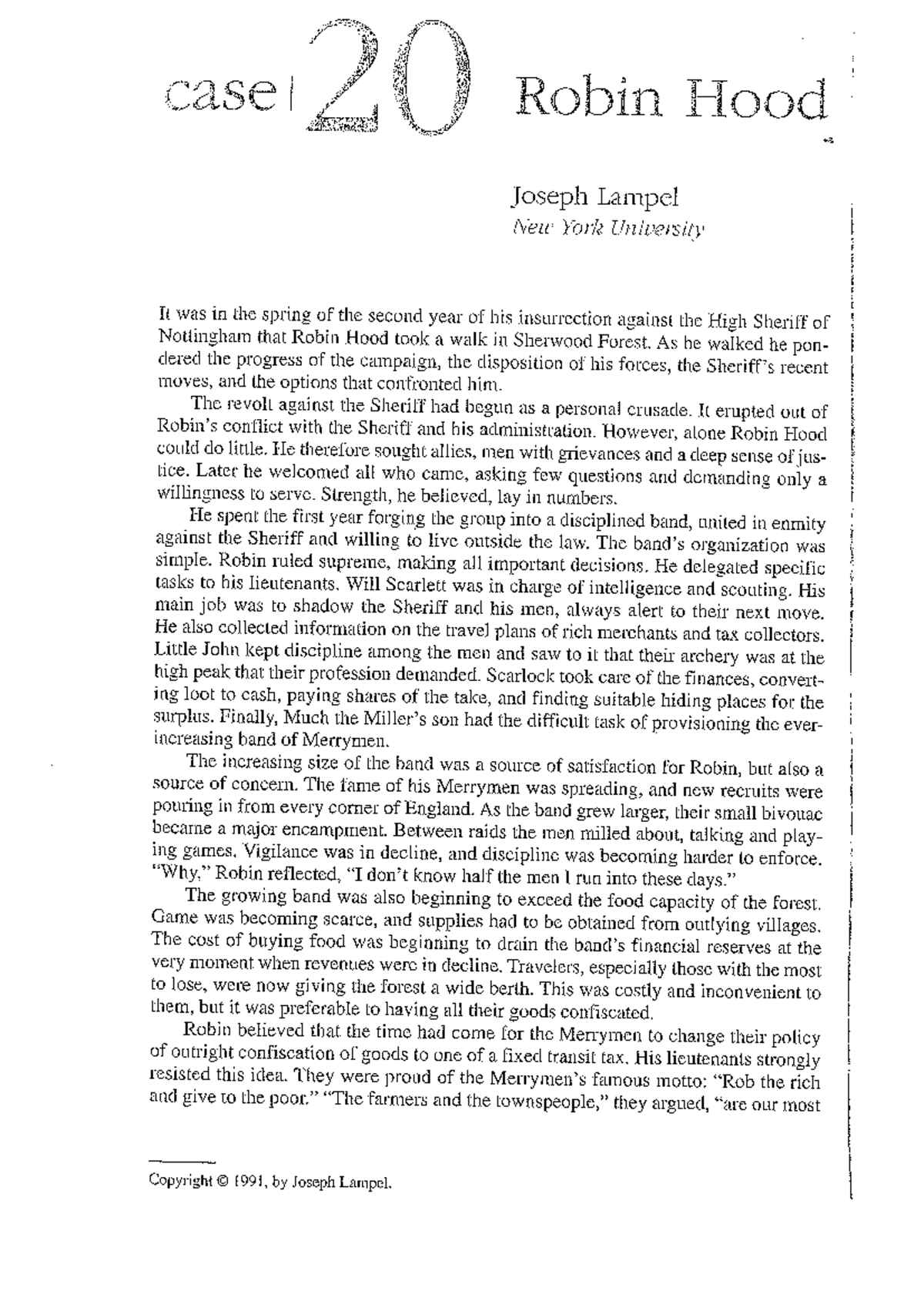 Case Study Robin Hood - strategic management - MAN213 - Studocu