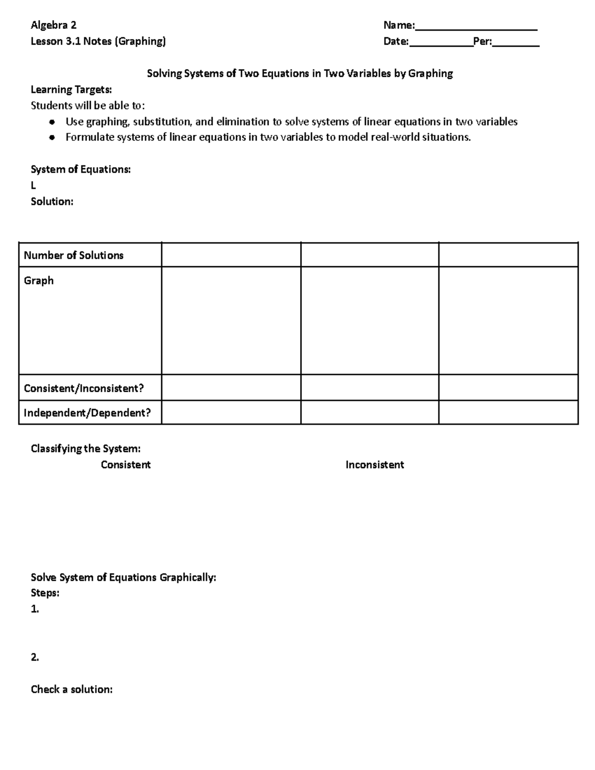 Lesson 3 1 Notes Algebra 2 Absolute Value Concept Practice Before