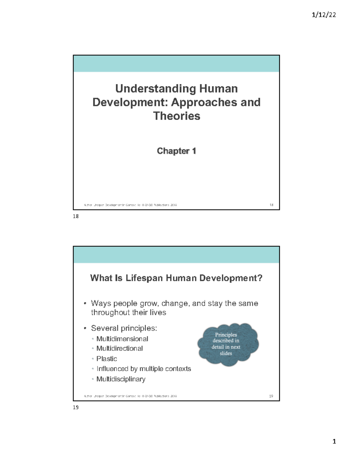 Week 1 Chapter 1 - Understanding Human Development: Approaches and ...
