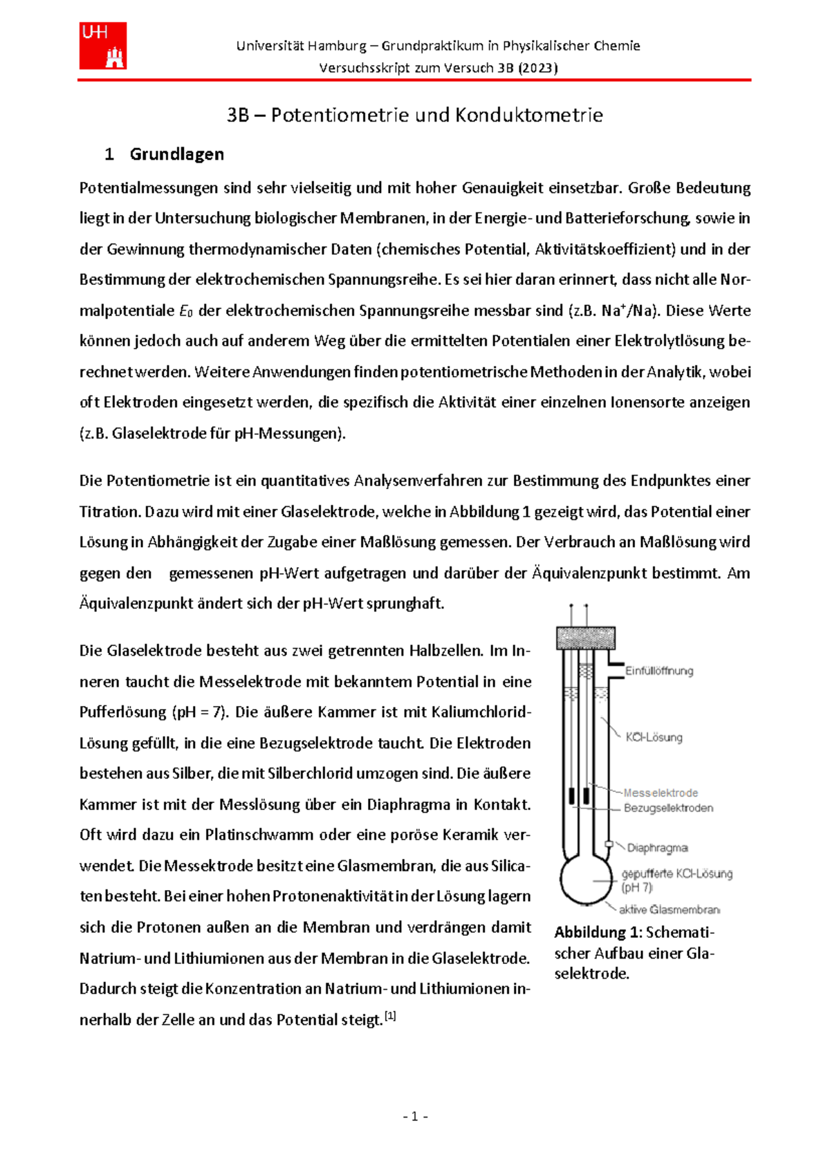 3B-Potentiometrie 2023 - Versuchsskript zum Versuch 3B ( 2023 ) 3 B ...