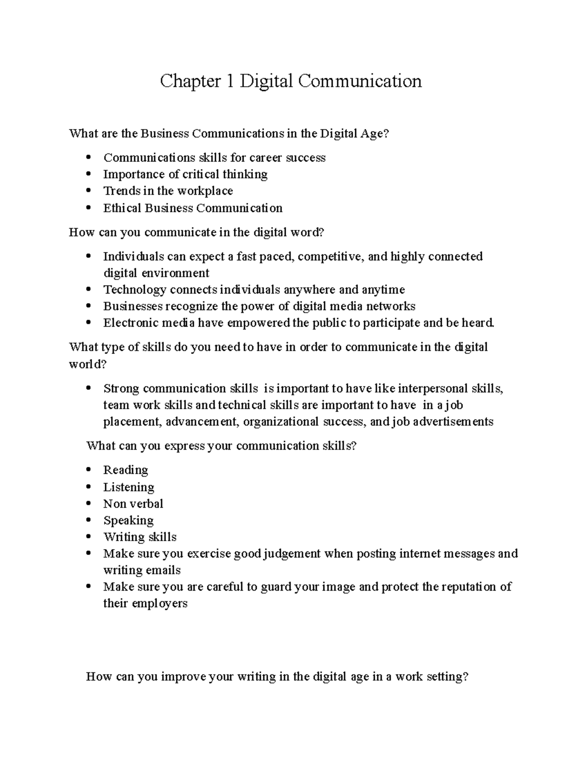 Chapter 1 Digital Communication - Chapter 1 Digital Communication What ...