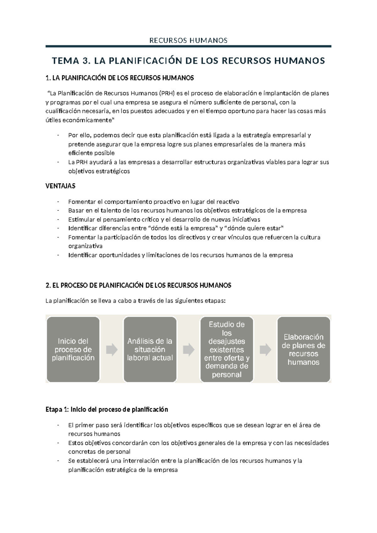 TEMA 3. LA Planificación DE LOS Recursos Humanos - RECURSOS HUMANOS TEMA 3. LA PLANIFICACIÓN DE ...