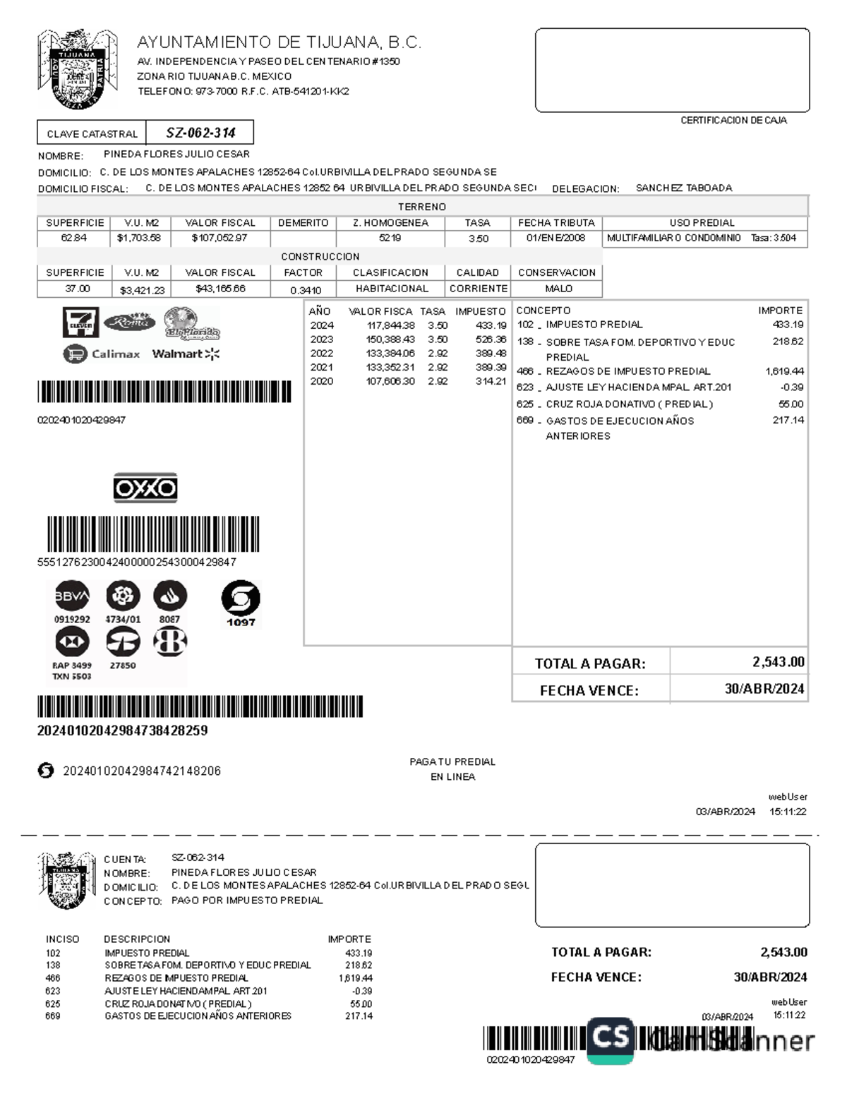 Visor - nkjj - AYUNTAMIENTO DE TIJUANA, B. AV. INDEPENDENCIA Y PASEO ...