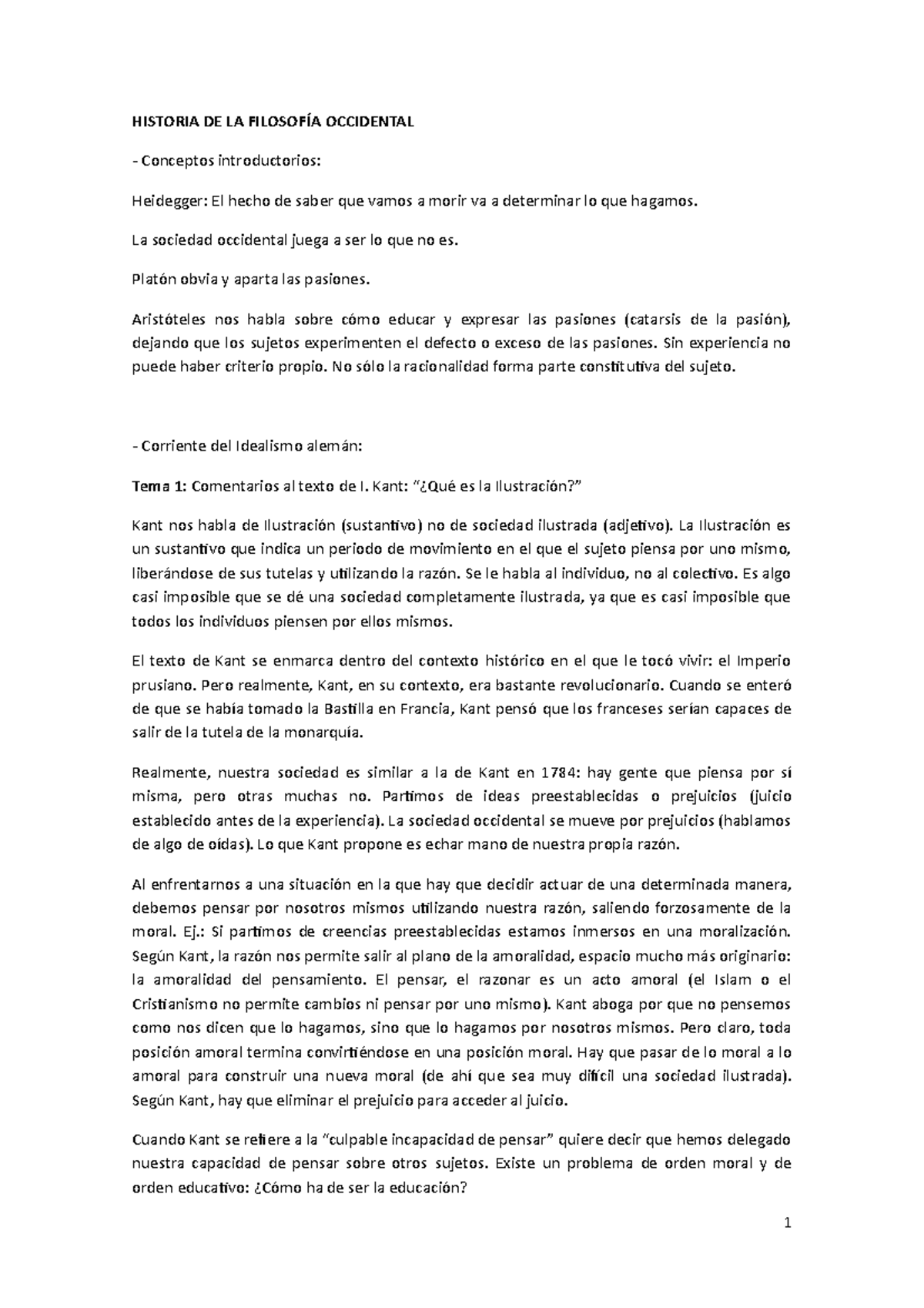 Historia de la Filosofía Occidental - HISTORIA DE LA FILOSOFÍA ...