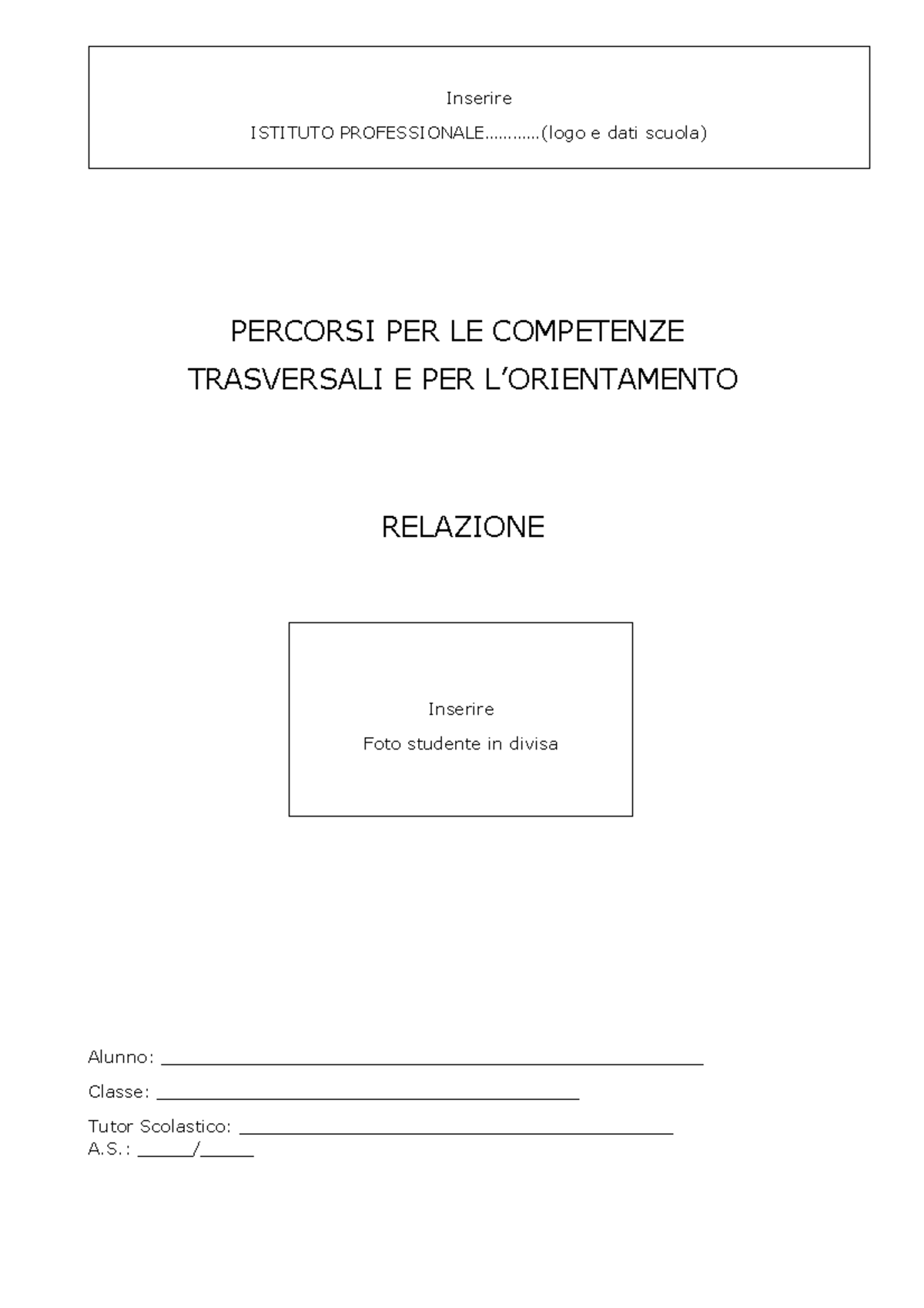Modello relazione pcto esame di stato ristorazione con ruggi - PERCORSI ...