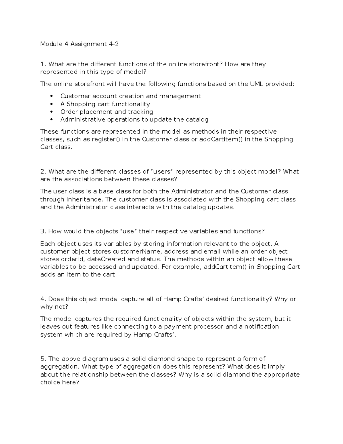 CS 255 Assignment 4-2 (Studco) - Module 4 Assignment 4- What are the different functions of the ...