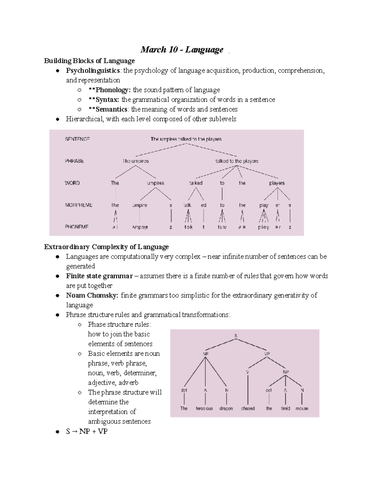 Week 9 - tetbook notes - March 10 - Language Building Blocks of ...