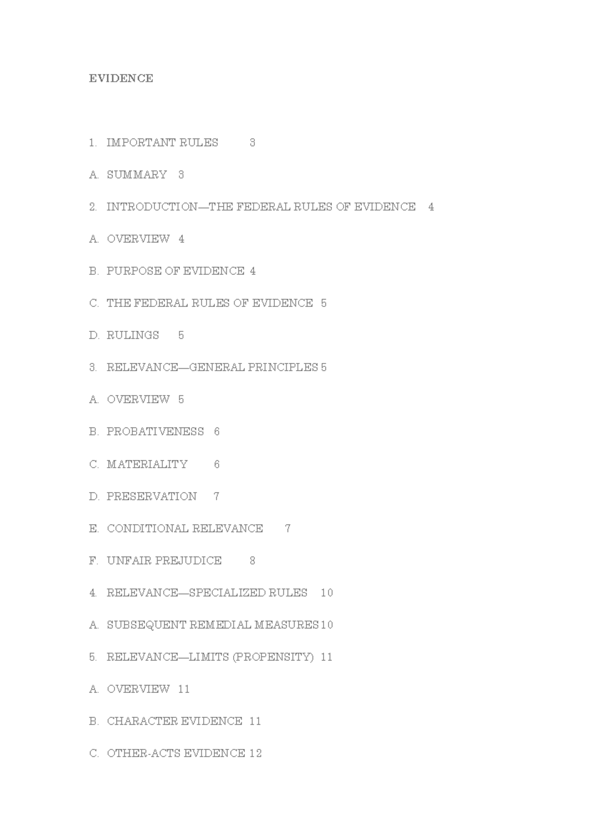Evidence - attack checklist - overview outline + CLASS NOTES - EVIDENCE ...