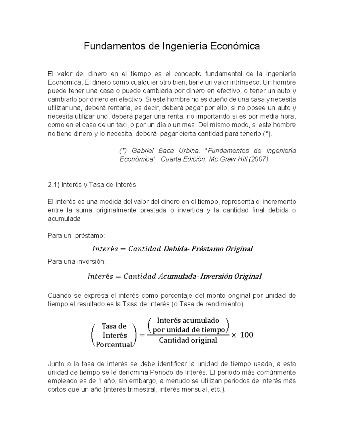 EIQ 578 20222 2 Fundamentos Ingeniería Económica - Capítulo 2 - Fundamentos de IngenierÌa - Studocu