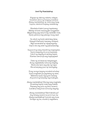 Sa Aking Mga Kabata Rizal Literature - Sa Aking Mga Kabata Kapagka ang ...