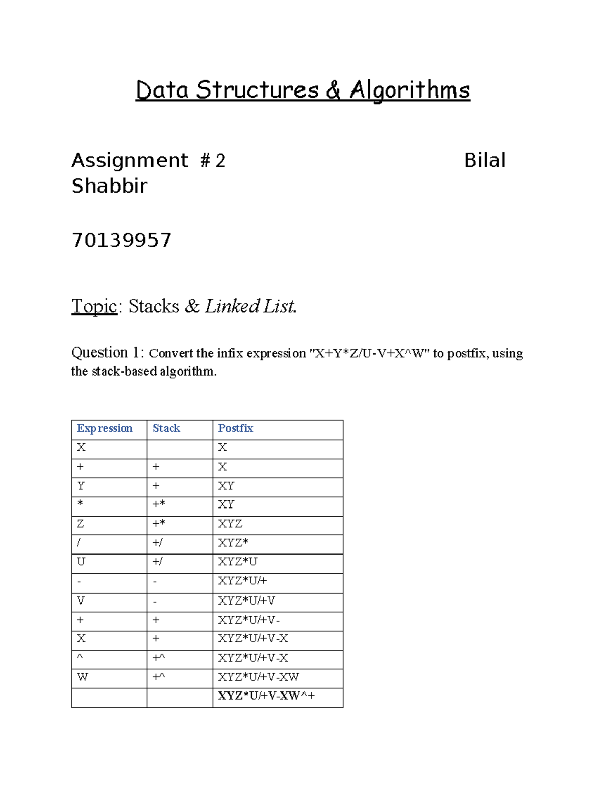 DSA-2 70139957 - Assignment of data structures and algorithms - Data ... DSA-2 70139957 - Assignment of data structures and algorithms - Data ...
