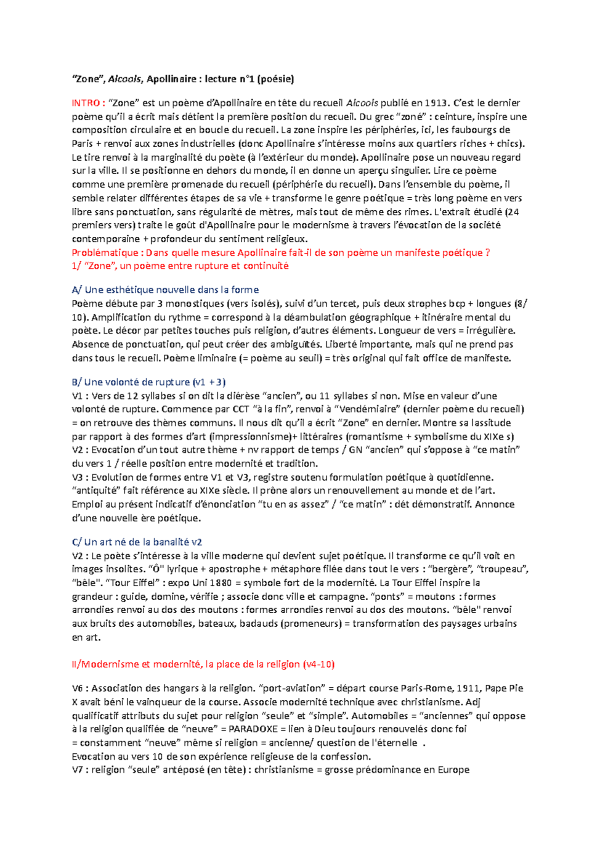 Zone, Apollinaire - “Zone”, Alcools, Apollinaire : lecture n°1 (poésie ...