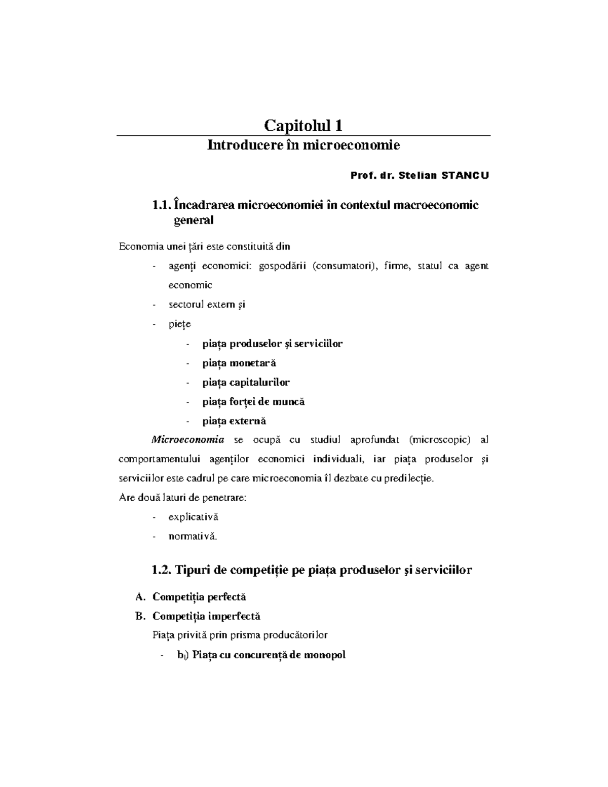 Toate Cursurile Micro - Lecture notes 1-14 - ####### Capitolul 1 ...