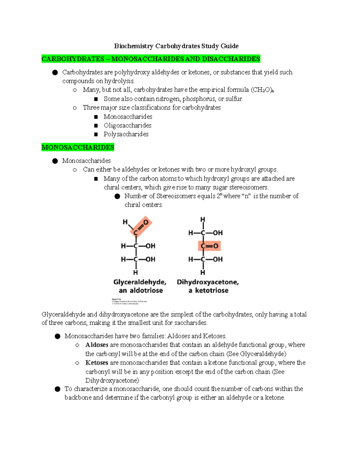 Copy of 5. Bichemistry Carbohydrates - Biochemistry Carbohydrates Study ...