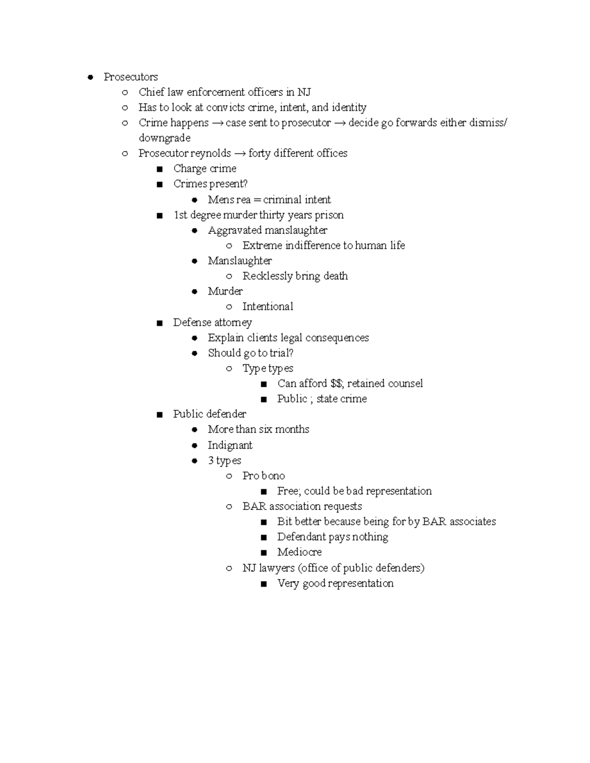 Juvenile Justice(class one) - Prosecutors Chief law enforcement ...