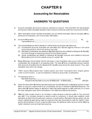 Ch05 - 회정원 솔루션 - CHAPTER 5 Accounting for Merchandising Operations ANSWERS TO QUESTIONS 1. (a ...