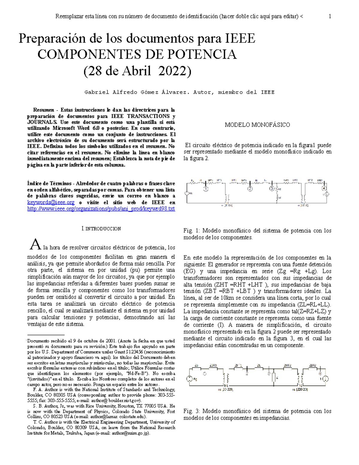 Formato presentacion documentos normas ieee - Resumen - Estas ...