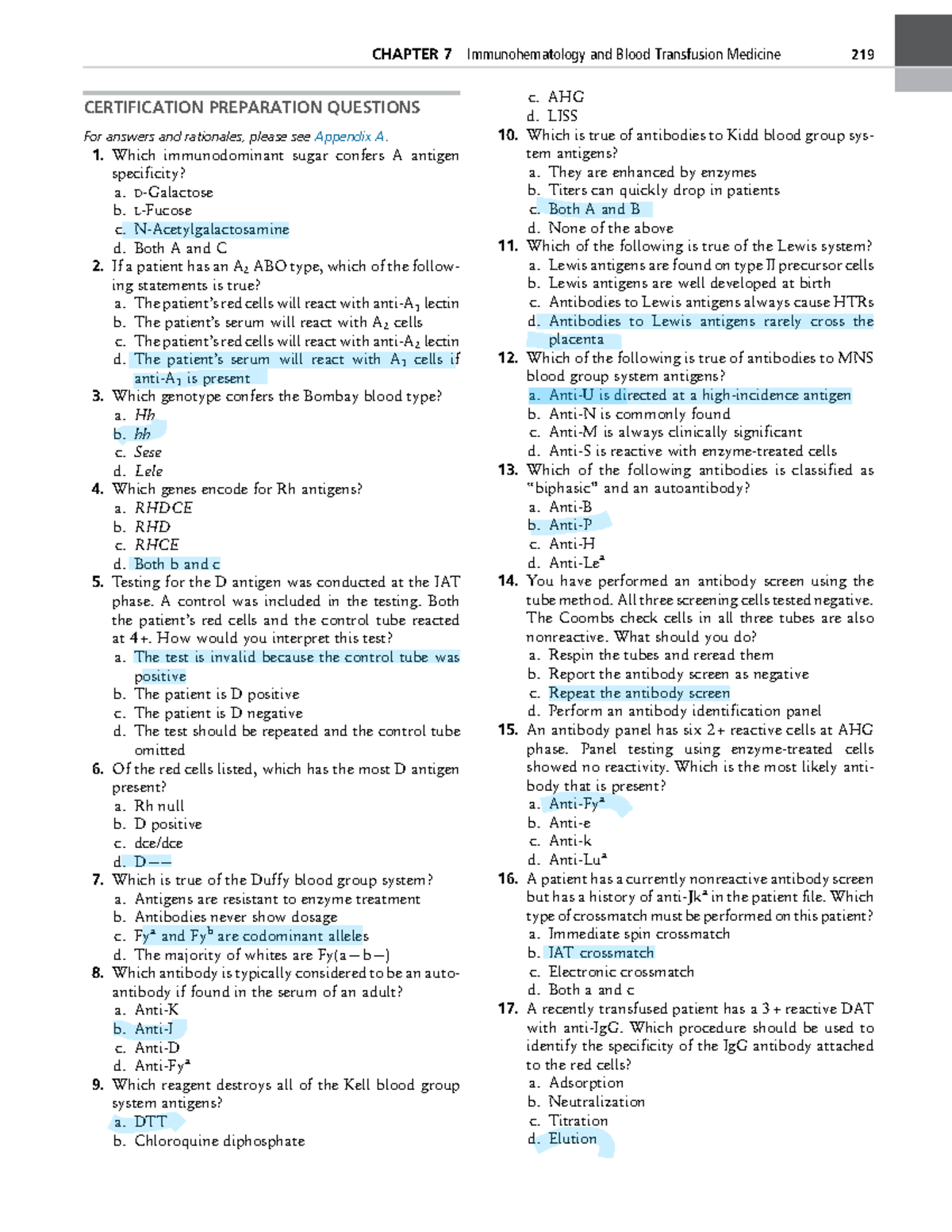 Elseviers-Bloodbank - Summary Medical Technology - CERTIFICATION ...