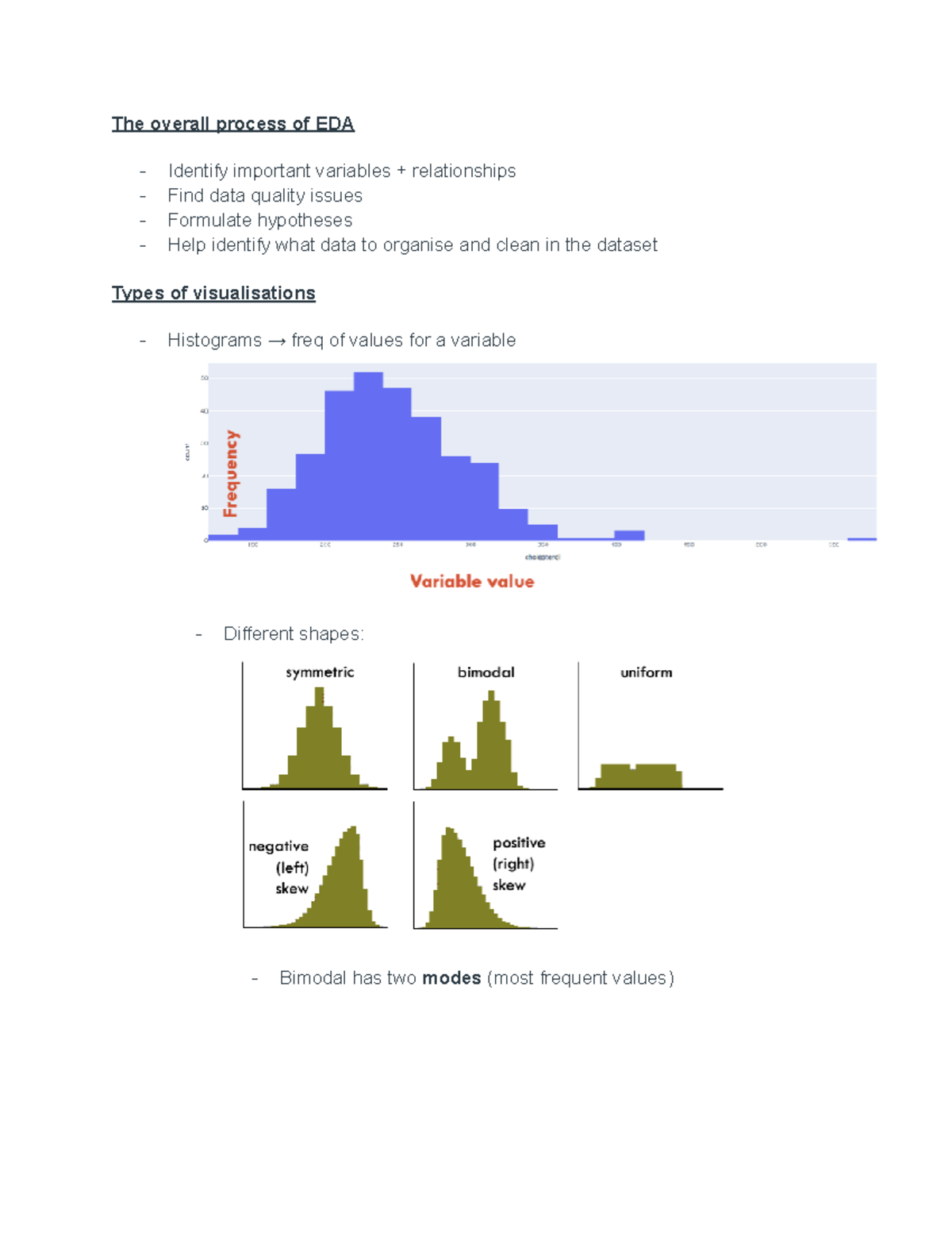 EDA cheat sheet - Summary AI, data and society - The overall process of ...