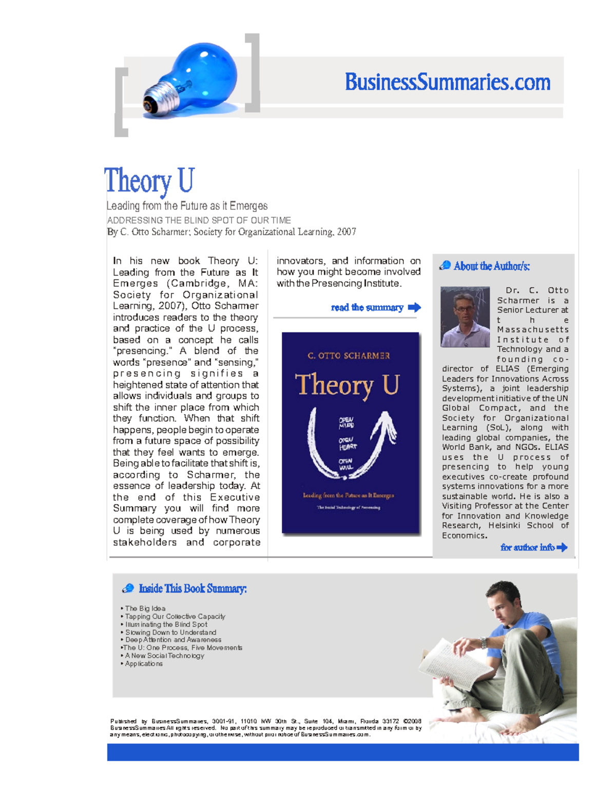 Theory U Scharmer, in management and corporate - Theory UTheory U By C ...