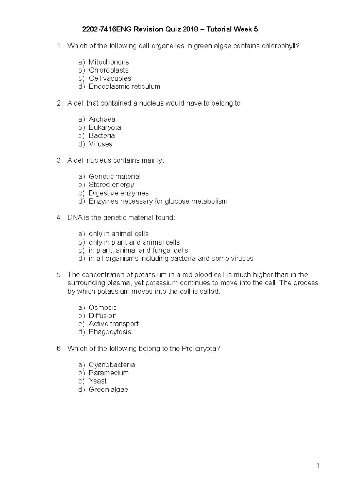 2202-7416ENG Revision Quiz 2018 - Week 5 Tutorial - 2202-7416ENG Revision Quiz 2018 – Tutorial ...