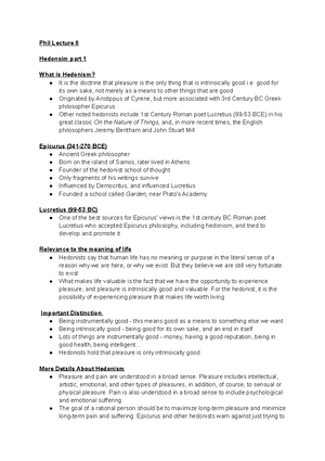 Phil Lecture 11 - DR. KENNETH FERGUSON - Phil Lecture 11 Projects of ...