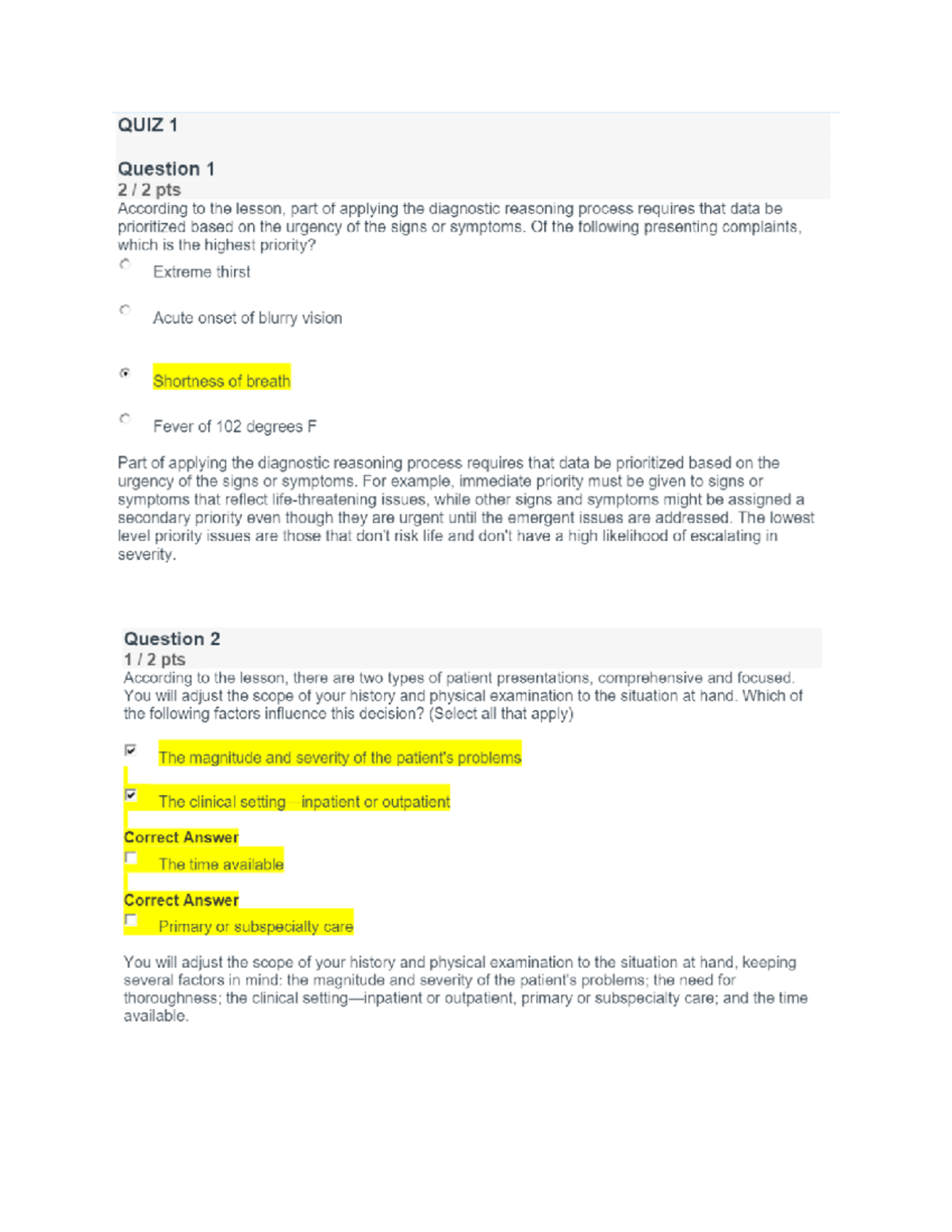 Week 1 Comprehensive Quiz - NR-509 - Studocu