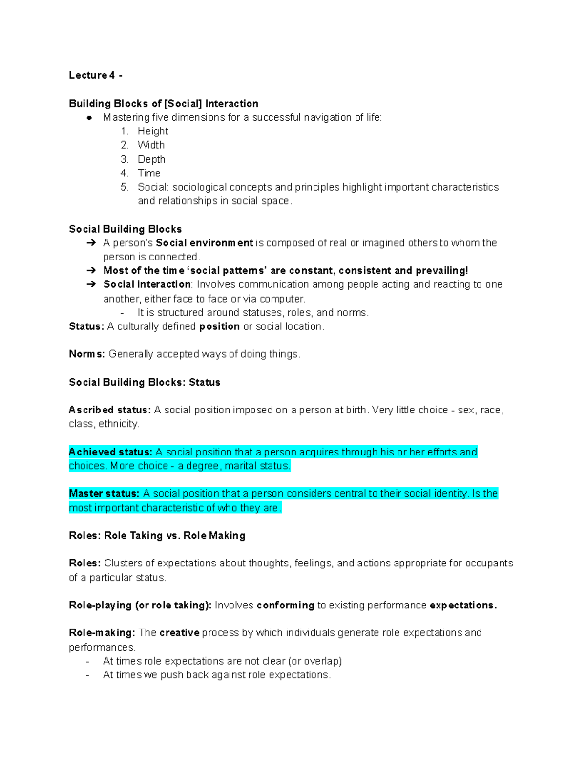 Lecture 4 Soc - Foundation of Social Interaction - Lecture 4 - Building ...