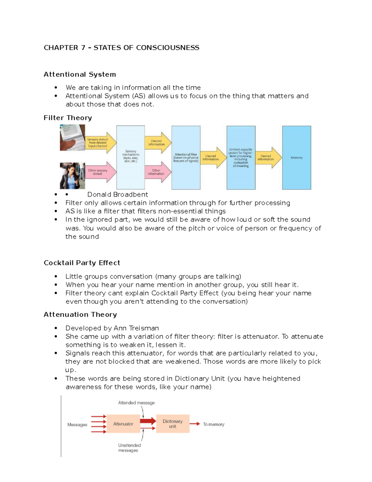 Chapter 7 - James Richert Notes - CHAPTER 7 – STATES OF CONSCIOUSNESS ...