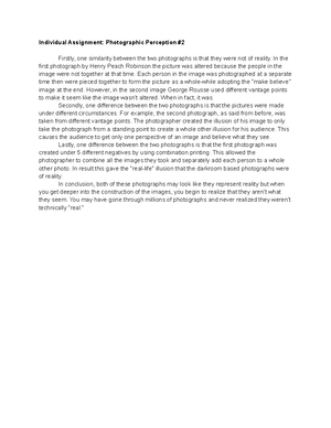 Making Photographs Assignment - The subject of this photograph is the ...