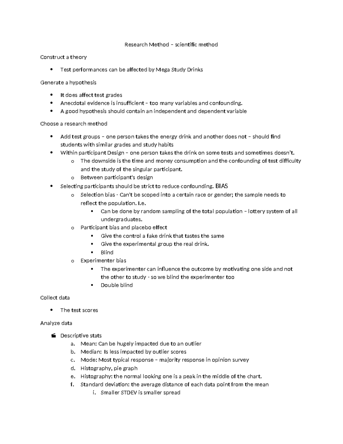 Psych 1X01 web 1&2 modules - Research Method – scientific method ...