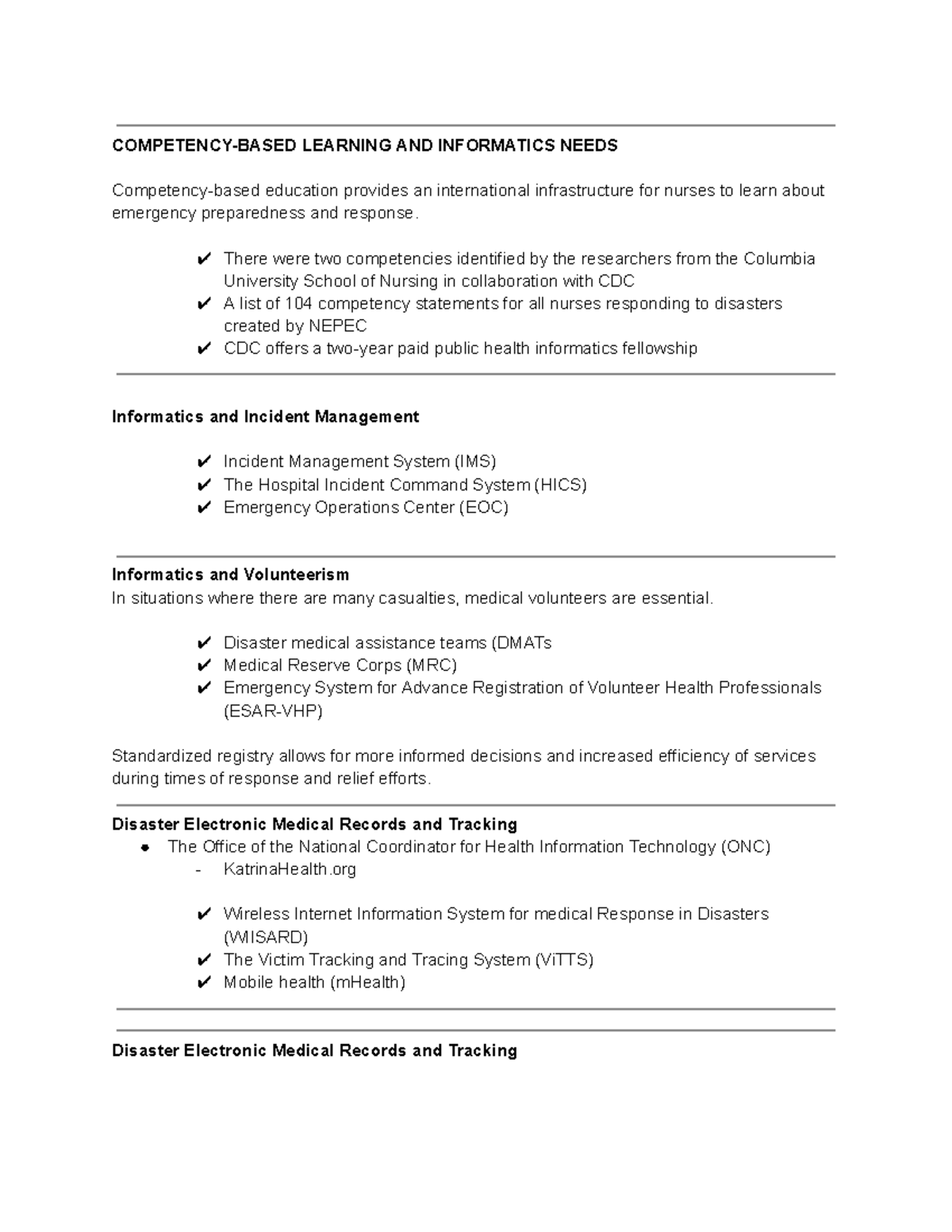 Nursing informatics - COMPETENCY-BASED LEARNING AND INFORMATICS NEEDS ...