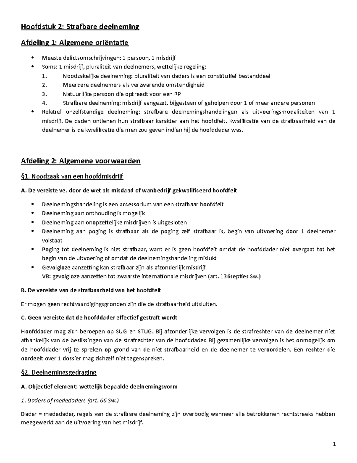 Samenvatting Strafrecht en Strafprocesrecht Voor Bachelors - Hoofdstuk ...