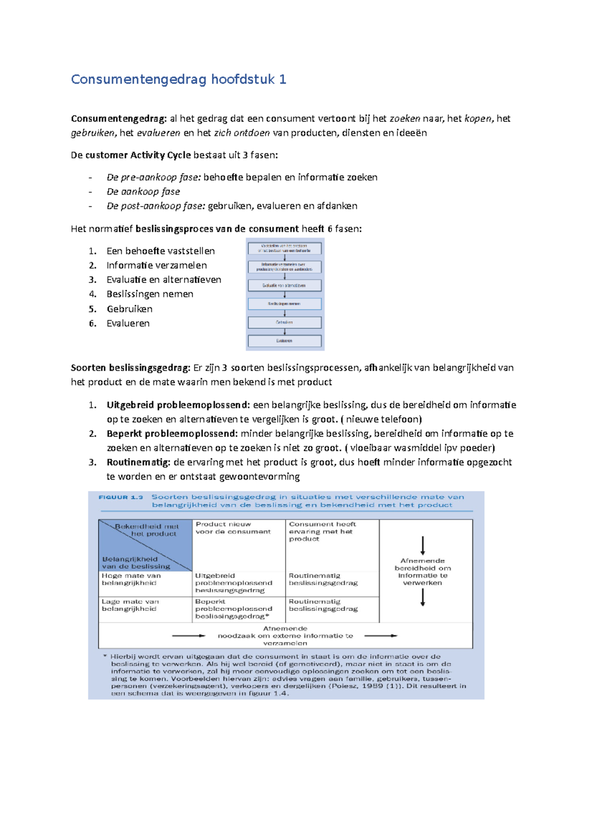 Consumentengedrag hoofstuk 1 pleun - Consumentengedrag hoofdstuk 1 ...