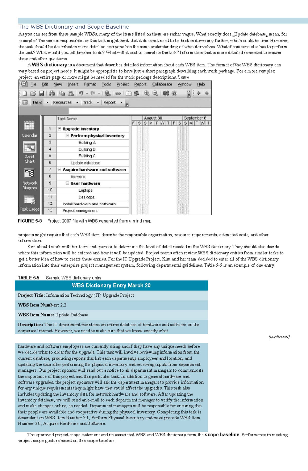 The WBS Dictionary and Scope Baseline - What exactly does Update ...